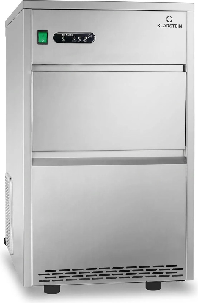 Klarstein Powericer XXL, výrobník ledu, 160 W, 25 kg/den, průmyslové zařízení na výrobu ledu, nerezový