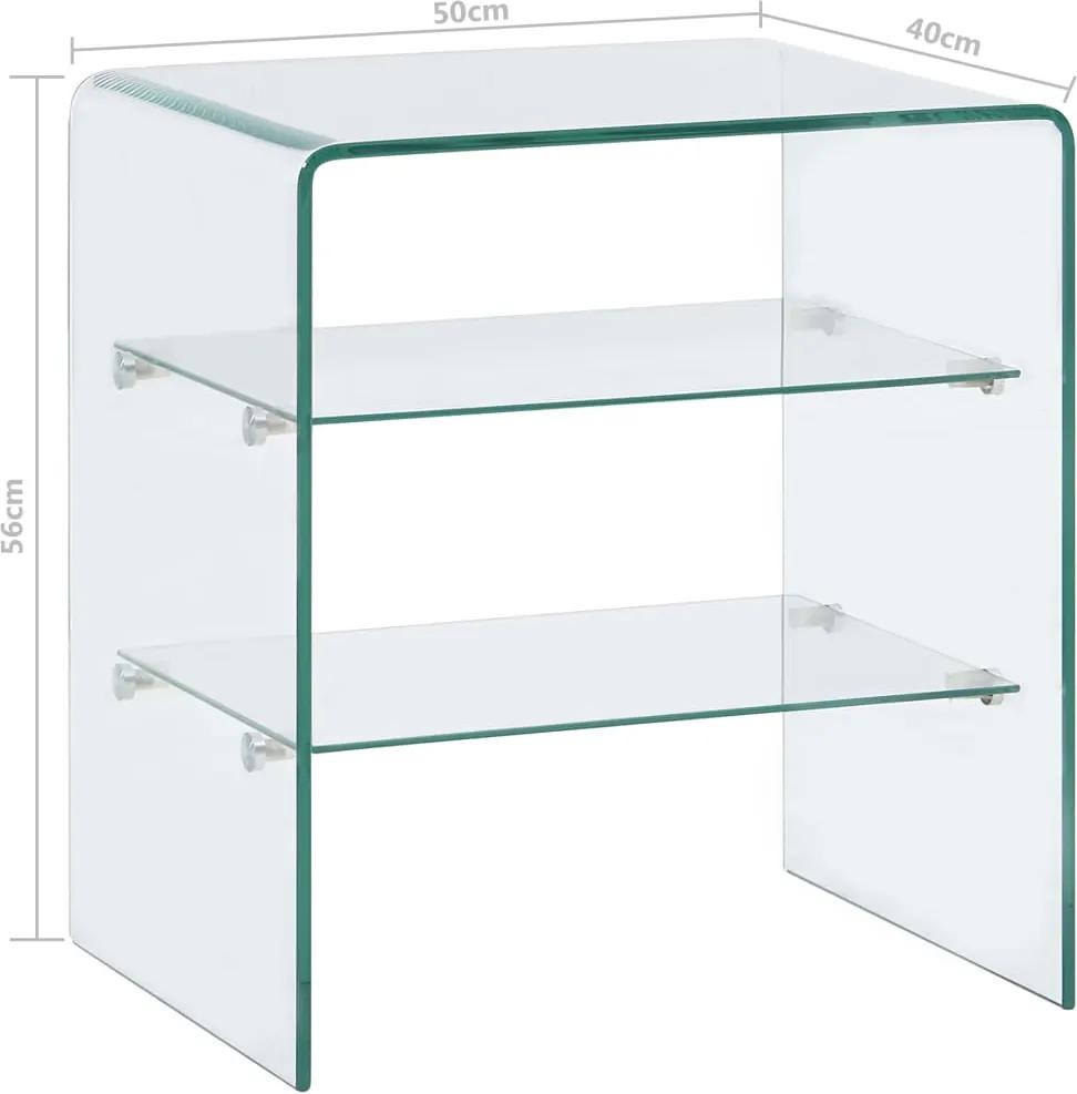 Konferenční stolek - tvrzené sklo | 50x40x56 cm
