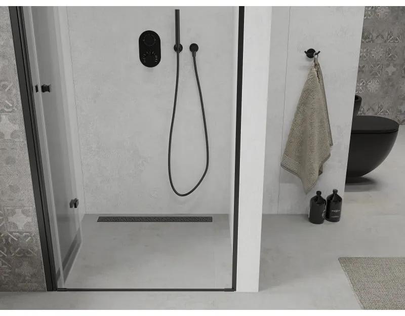 Mexen Lima skládací sprchové dveře 120 cm, Průhledné, Černá - 856-120-000-70-00