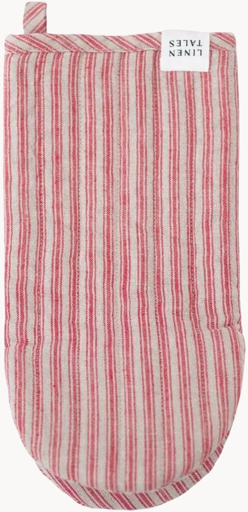 Ručně vyrobená lněná kuchyňská chňapka Stripes