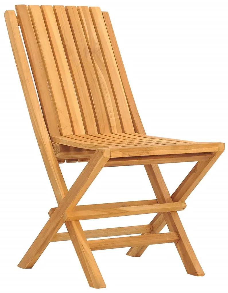 Skládací zahradní židle 2 ks 47x47x89 cm masivní teakové dřevo - Default Title