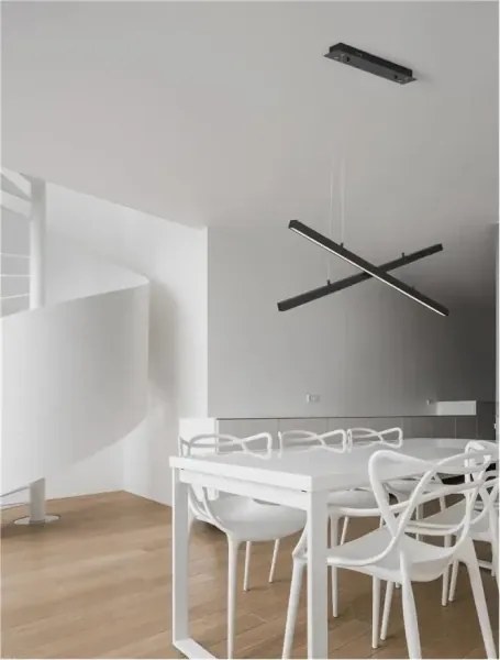 LED lustr X-Line 100 černé
