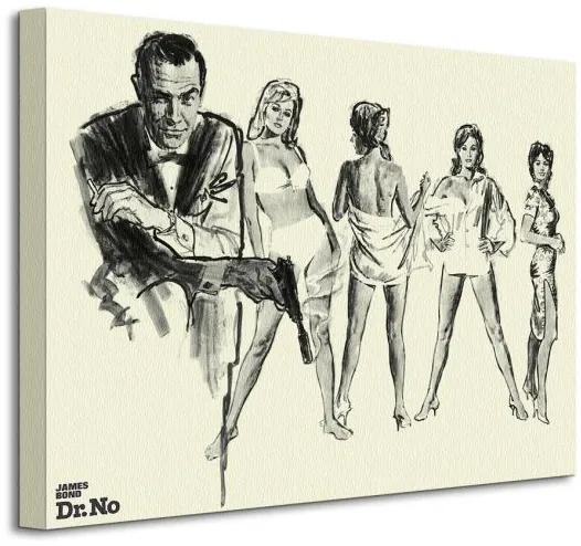 Art Group Obraz na plátně James Bond (Dr. No - Sketch) Velikost: 40 x 30 cm