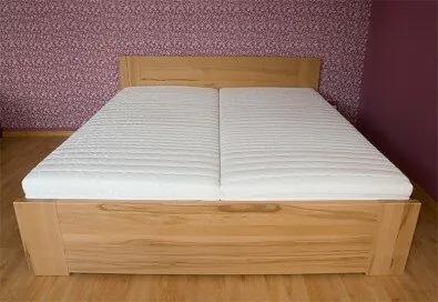 Postel Postelia PETRA Buk 140x200 - dřevěná postel z masivu o šíři 4 cm