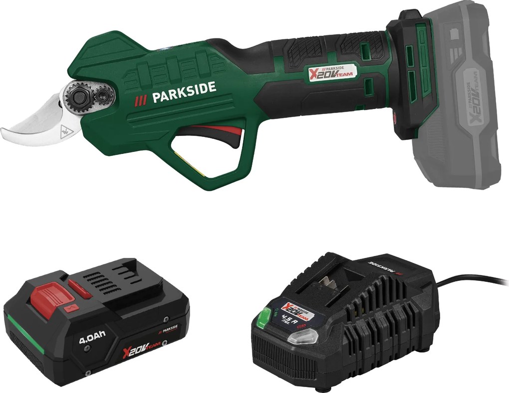 Parkside® Aku nůžky na větve Paas 20-Li B1, Smart 4 Ah
