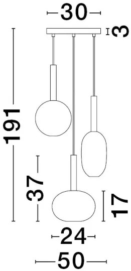 Designový lustr Amelia 24 zlaté