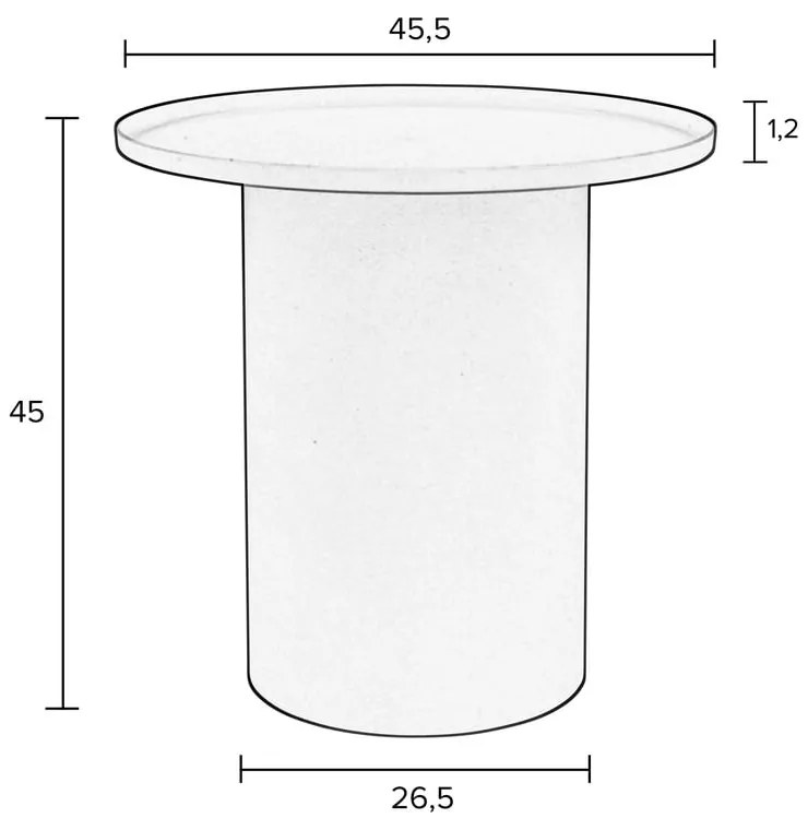 Kovový kulatý odkládací stolek ø 45,5 cm Sverre – White Label