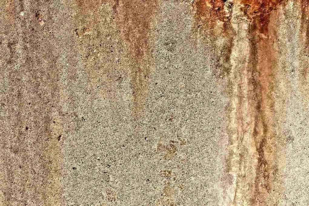DIMEX | Samolepicí vliesová fototapeta na zeď Stará rezavá zeď MA-5-2418 | 375 x 250 cm | béžová, oranžová, hnědá