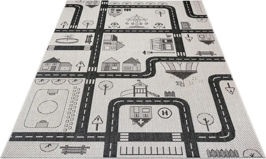Krémový dětský koberec Ragami City, 80 x 150 cm