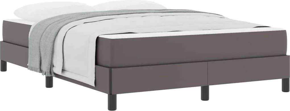 Rám postele s matrací Šedá 140 x 190 cm textil 3398631