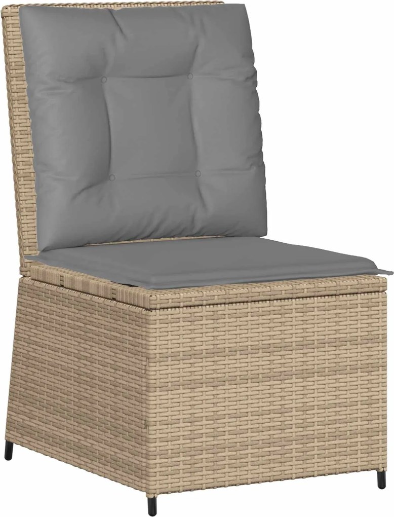 Zahradní sofa s polštářem Beige a šedá polyratan 3394479