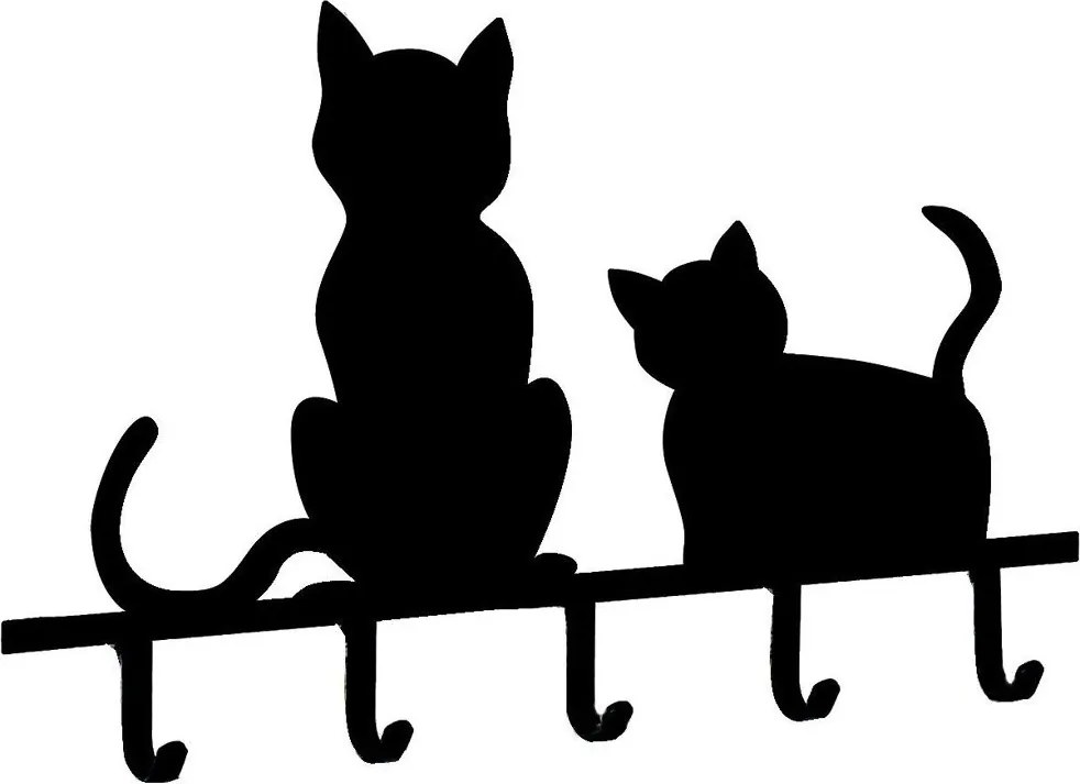CAT věšák na klíče - 5 háčků v sadě