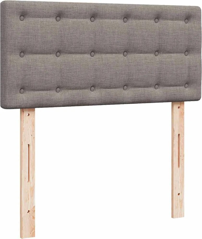 Box spring postel s matrací taupe 80x200 cm textil 3287301