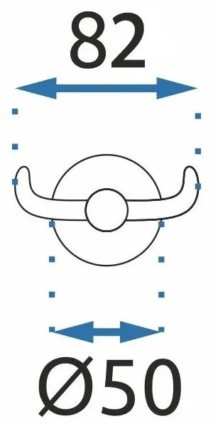 Rea Mist 02, 2-háček na ručníky 332914A, černá matná, REA-06901