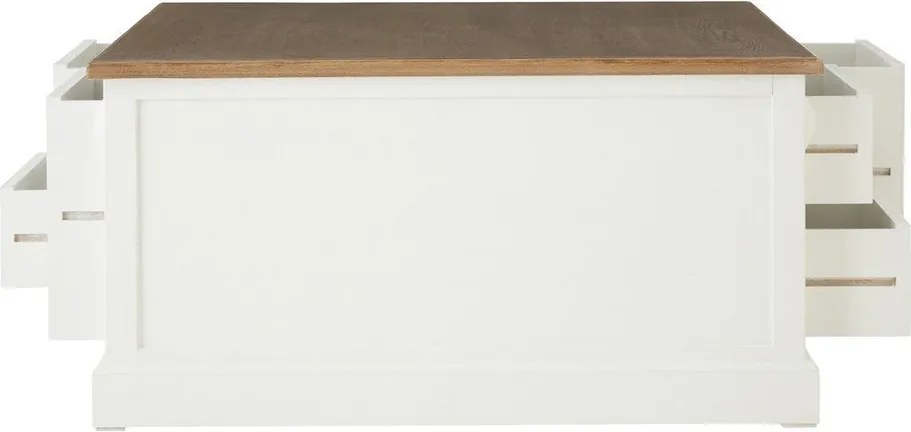 Bílý konferenční stolek v dekoru jedle 90x90 cm Hardwick – Premier Housewares