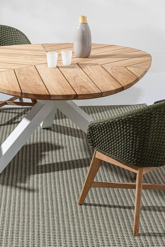 BIZZOTTO Kulatý jídelní stůl PALMDALE bílý ø160 cm