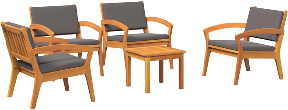 Bistro souprava 5 ks Hnědá Polyester 3328620