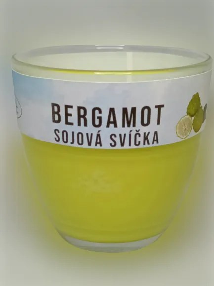 Fajnpocit sojová svíčka ve skle Bergamot