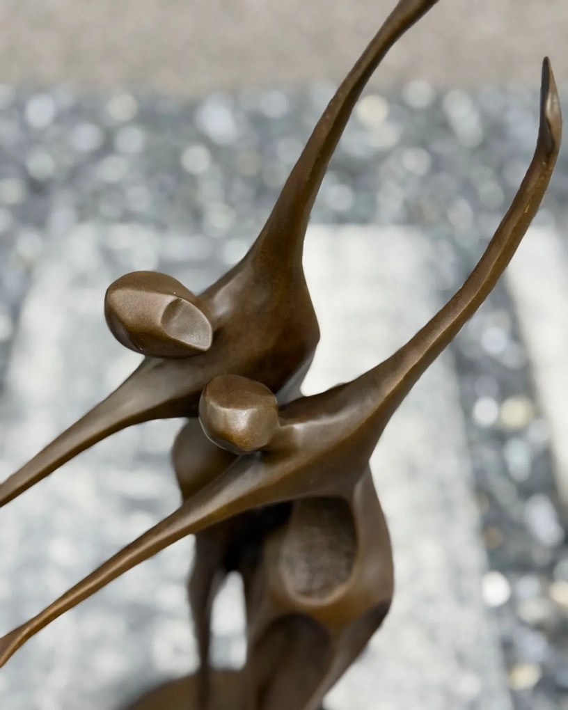 Bronzová socha - Tančící pár - moderní figurální soška