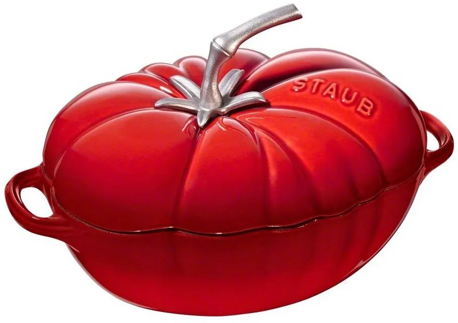 Staub Litinový hrnec ve tvaru rajčete s poklicí červená 25 cm 2,9 l