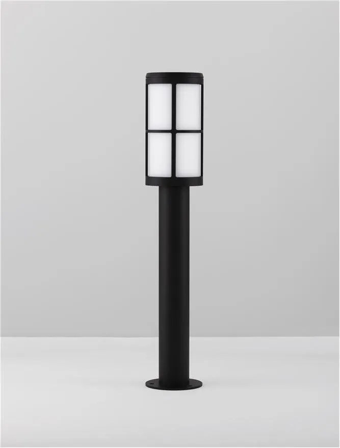 NV 9002860 Venkovní sloupkové svítidlo STONE černý hliník a akryl E27 1x12W 220-240V IP54 bez žárovky - NOVA LUCE