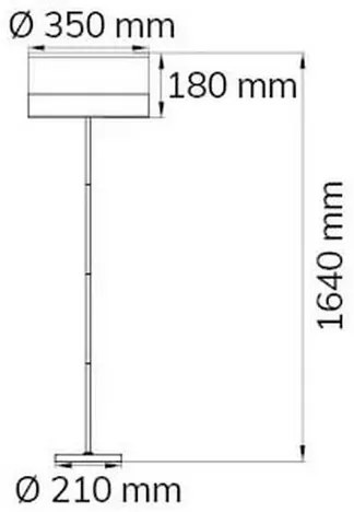 Wofi 11765 - Stojací lampa DAVIE 1xE27/40W/230V