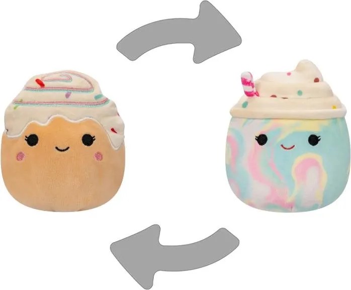 Plyšák squishmallows 2v1 frappé kelen a skořicová rolka rease