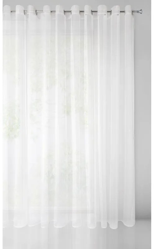 Bílá záclona na kroužcích SYLVIA 350x250 cm