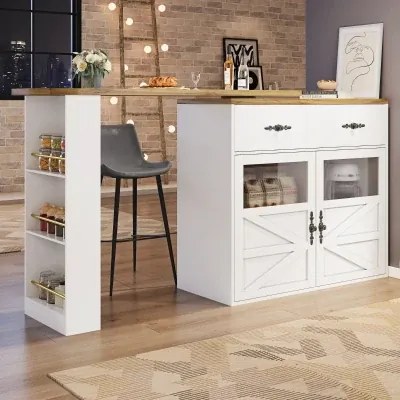 Aosom Vysouvací toaletní stolek s úložným prostorem a 360° otočnou funkcí, 138-204 x 39 x 104 cm, bílá