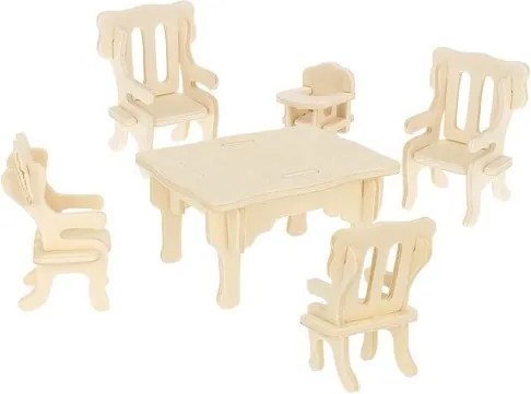 Dřevěná sada nábytku skládací Kruzzel 23542 set pro panenky