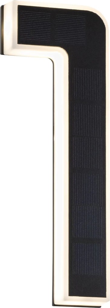 P 79842 Venkovní solární domovní číslo 1 IP44 3000K 0,2W nabíjecí baterie výměnná - PAULMANN