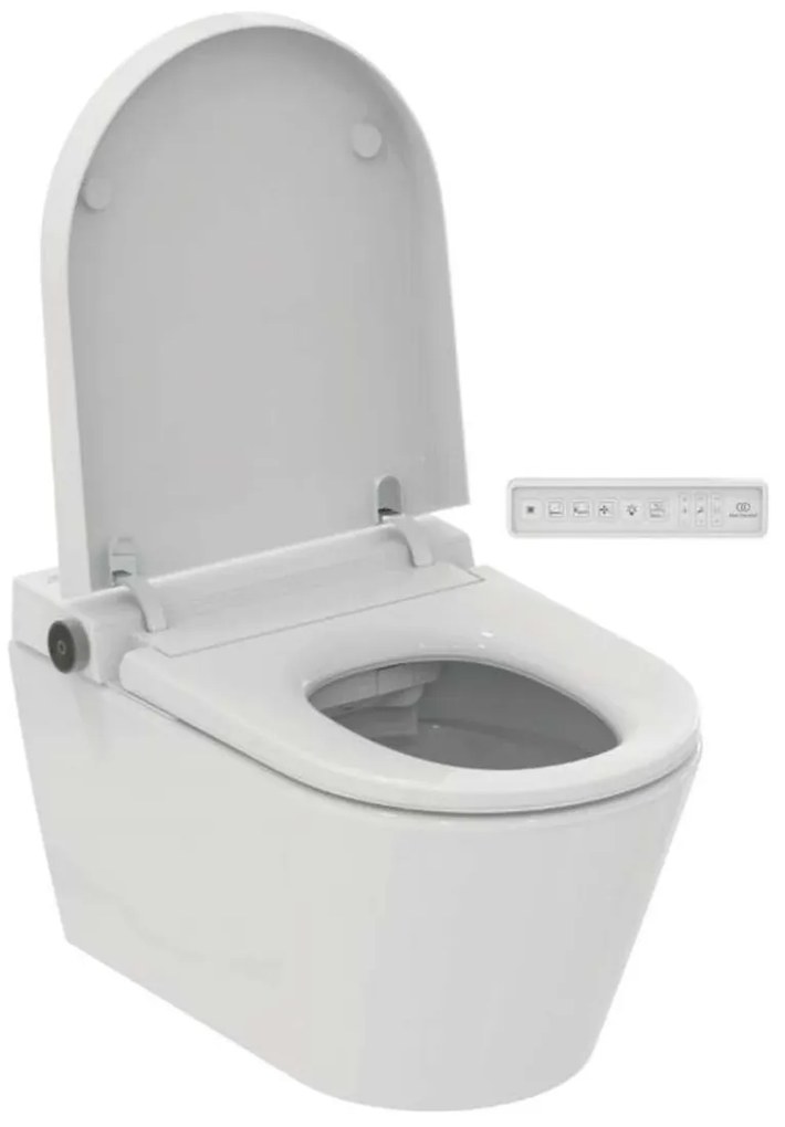 Ideal Standard i.life E - Elektronický bidet s keramikou, závěsný, SoftClose, RimLS+, bílá K875501