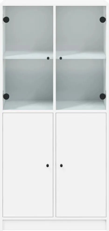 Highboard s dvířky bílý 68 x 37 x 142 cm kompozitní dřevo 3295864