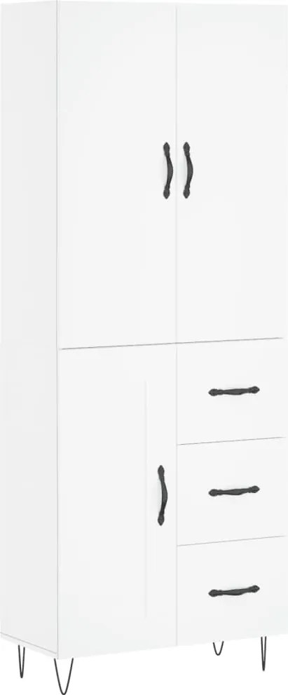 Skříň highboard bílá 69,5 x 34 x 180 cm kompozitní dřevo 3198105