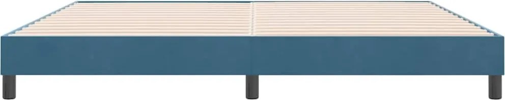 Postel Box Spring bez matrace Dark Blue 180x220 cm samet 3315889
