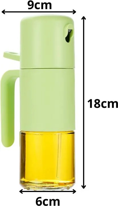 Verk Group Rozprašovač na olej, olivový olej a ocet – sprejový dávkovač 210 ml, skleněný rozprašovač