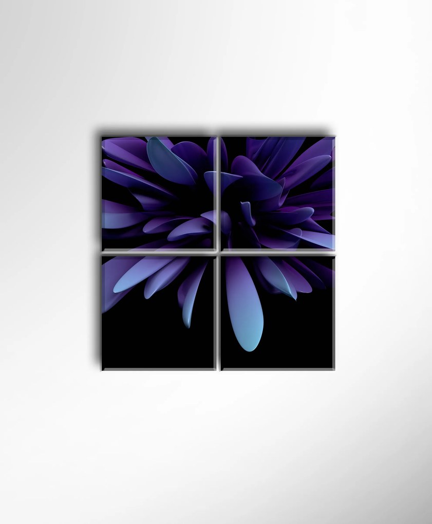 Malvis ® Obraz Abstraktní tvar květu ROZMĚR (šířka x výška): třídílný obdélník 120x80 cm