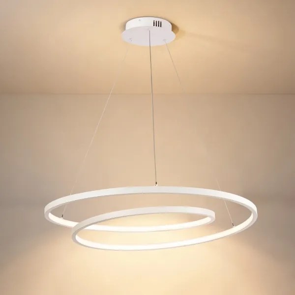 Brilagi-LED Stmívatelný lustr na lanku TWISTER LED/75W/230V pr. 70 cm bílá + DO
