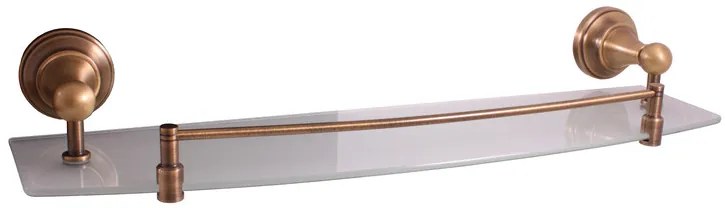 Slezák - RAV Polička skleněná 500 mm MORAVA RETRO - MKA0900/50SM, Stará mosaz (Bronz)
