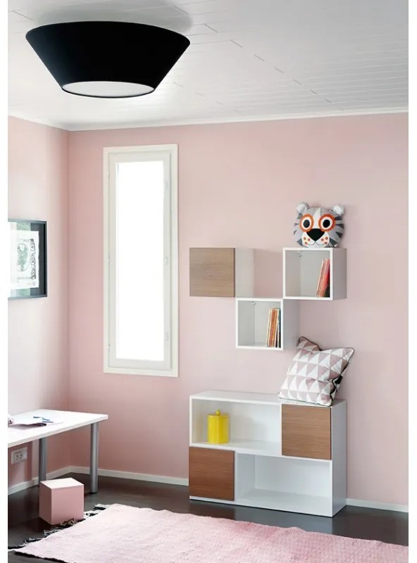 LND Design Lampa Halo 70cm LCF070, stropní, černá