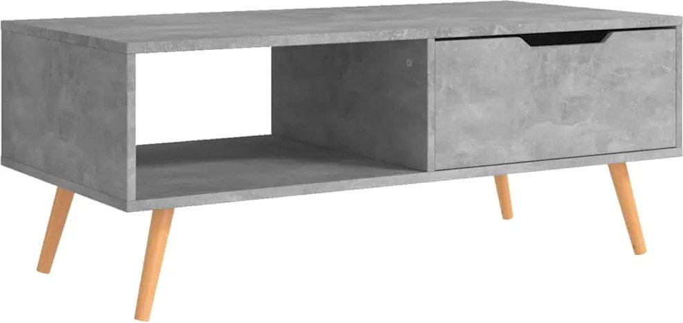 Konferenční stolek betonově šedý 100x49,5x43cm kompozitní dřevo 326790