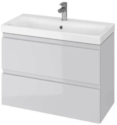Cersanit Moduo Slim, umyvadlová skříňka 80cm, šedá lesklá, S929-001