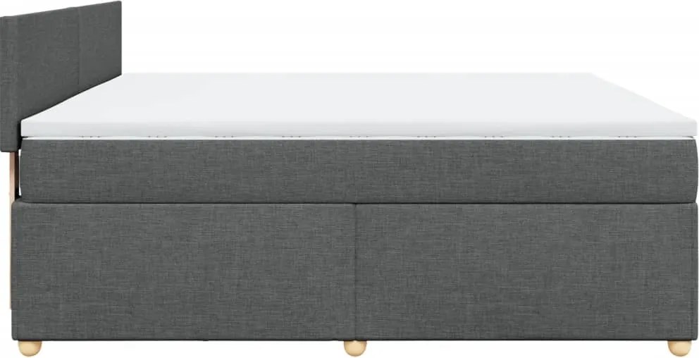 Box spring postel s matrací tmavě šedá 180x200 cm textil 3286753
