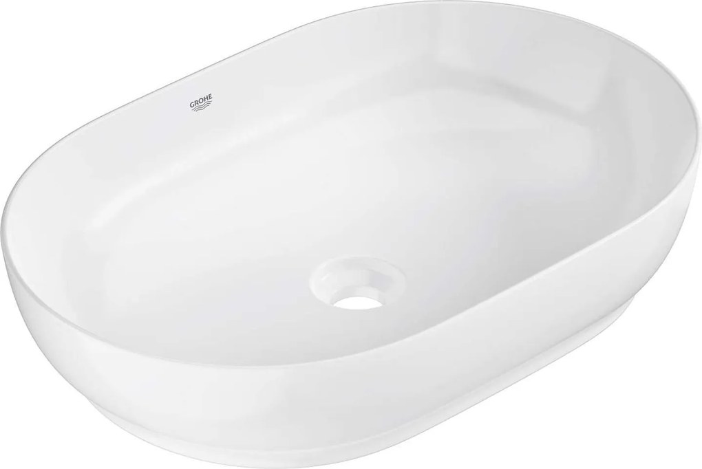 Grohe Essence - Umyvadlo na desku, 60x40 cm, bez přepadu, bez otvoru pro baterii, alpská bílá 103563SH00