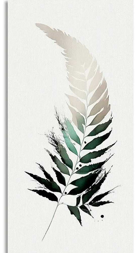 Obraz list kapradiny s nádechem minimalismu - 60x120