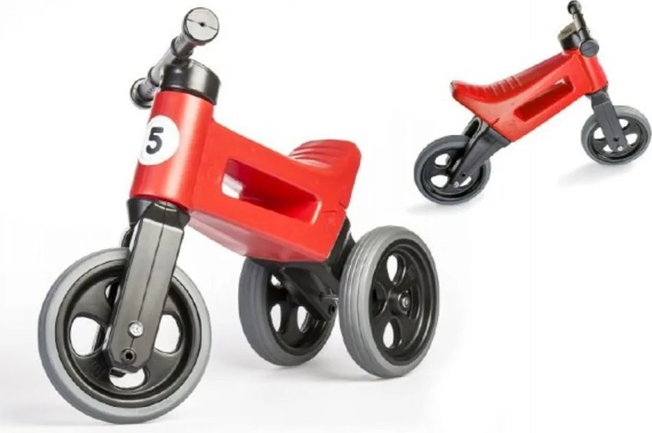 Odrážedlo FUNNY WHEELS Rider Sport červené 2v1 TEDDIES