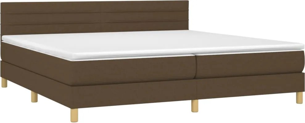 Box spring postel s matrací tmavě hnědá 200x200 cm textil 3140724