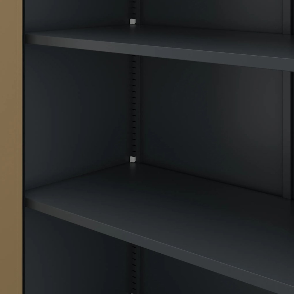 Kancelářská skříň na dokumenty se 4 policemi, antracit/ořech, 900x1850x400 mm: JAN Eco Design
