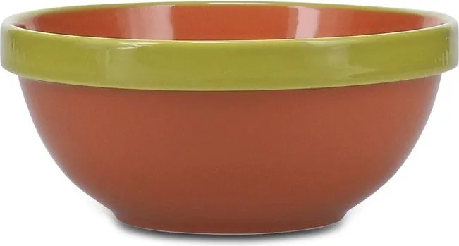 Zelená/oranžová miska z kameniny 710 ml Duo – ONA