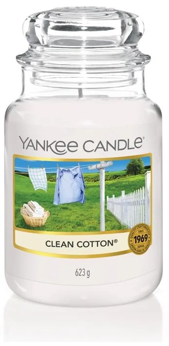 Yankee Candle Vonná Svíčka Clean Cotton classic velký, 623 g